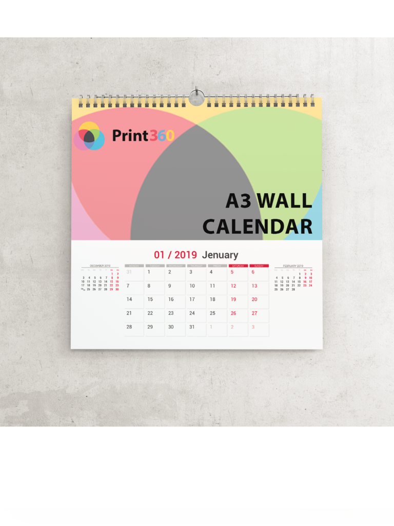 Custom Calendar Printing - Print360 | Business Cards | T Shirts ...